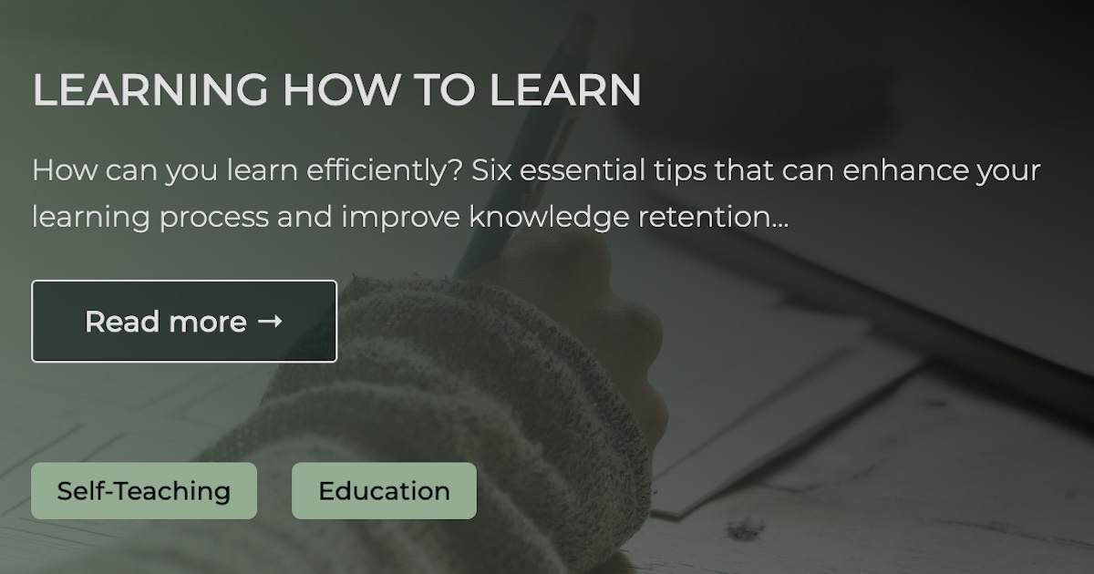 Blog - Lernen richtig zu lernen | NATGIAN.COM